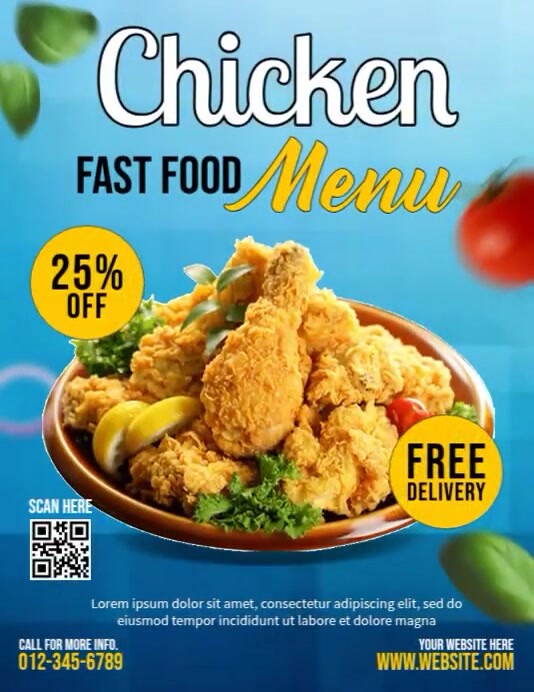 Plantilla de Chicken Food Ads | PosterMyWall