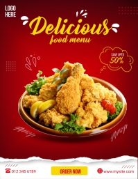 Chicken Food Menu ADS Template | PosterMyWall