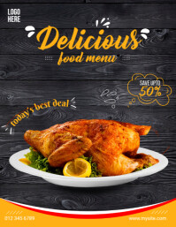Chicken Food Menu AD Template | PosterMyWall