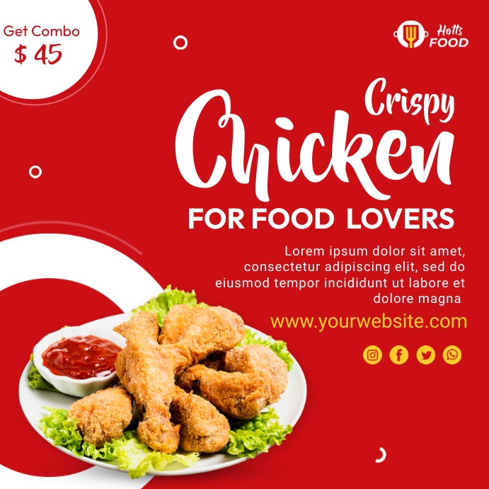 Chicken Food Menu Template | PosterMyWall