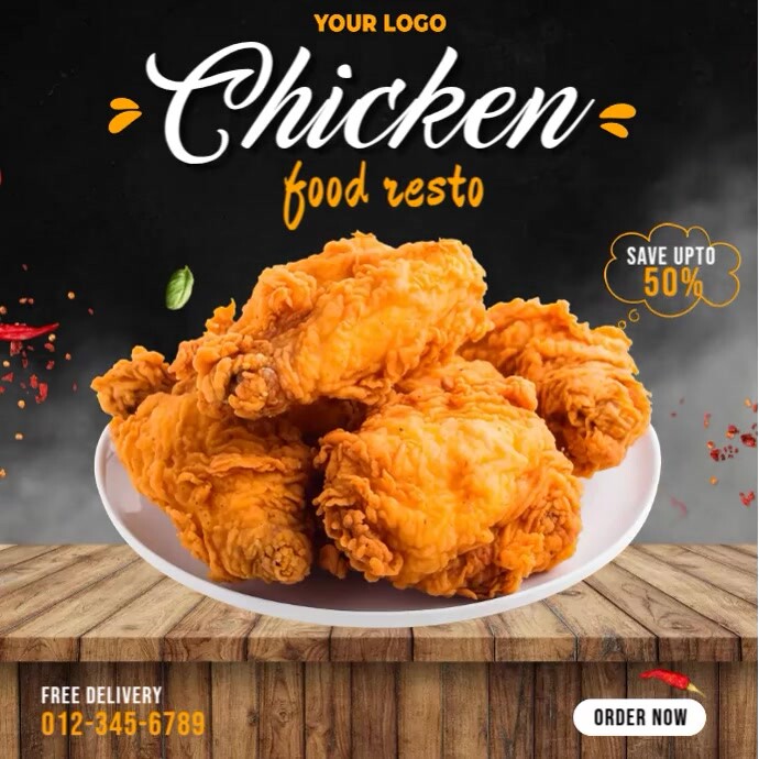 Chicken Food Menu Template | PosterMyWall