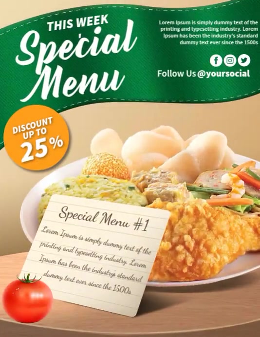 Chicken Food Menu Template | PosterMyWall