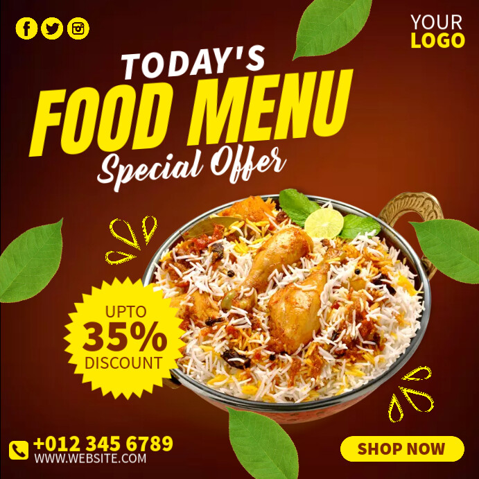 Chicken Food Menu Template | PosterMyWall