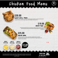 Chicken Food Menu Template | PosterMyWall