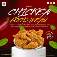 Chicken Food Menu Template | PosterMyWall