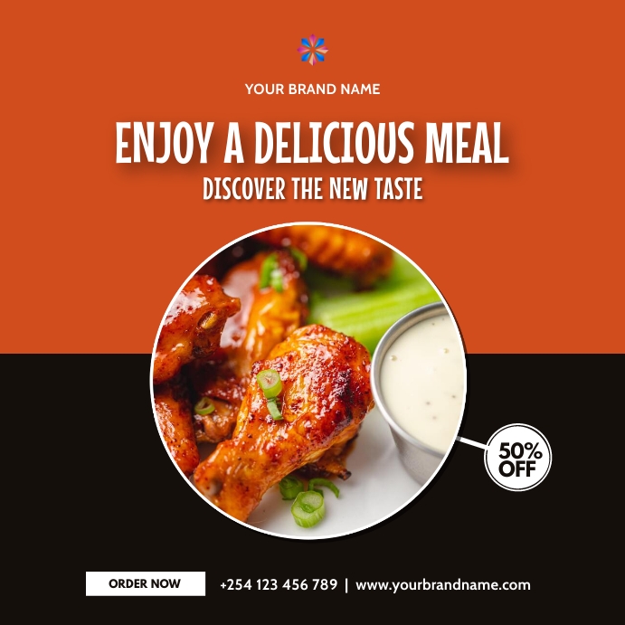 chicken food menu restaurant sale flyer Template | PosterMyWall