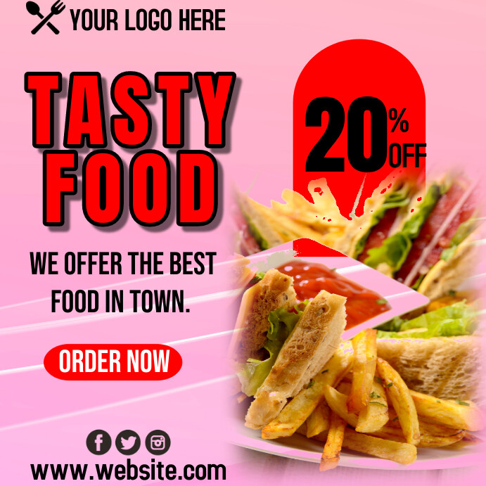 Chicken food promotion social media post Template | PosterMyWall