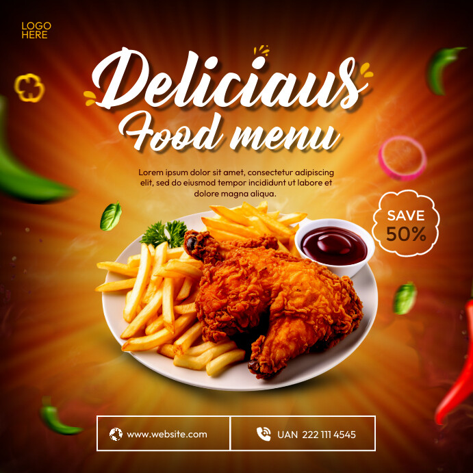 Chicken fridge Restaurant Template | PosterMyWall