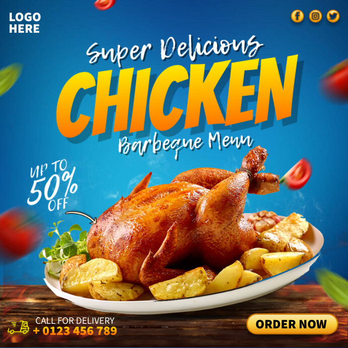 Chicken Menu Ads Template | PosterMyWall