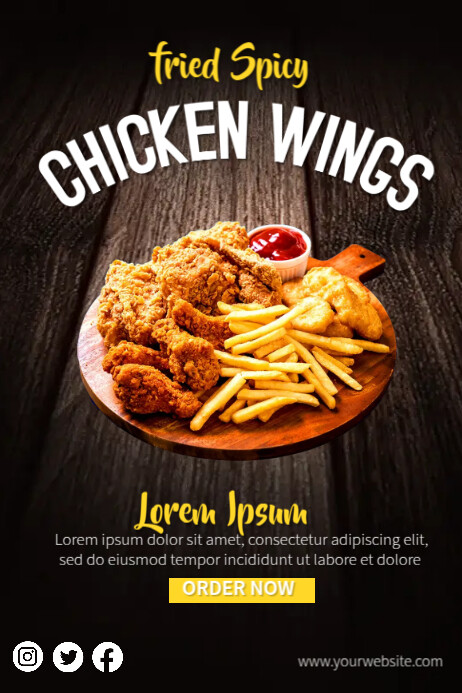 Chicken Menu Template | PosterMyWall