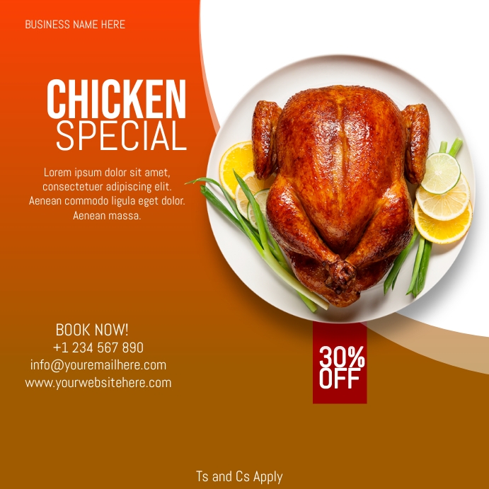 chicken menu Template | PosterMyWall