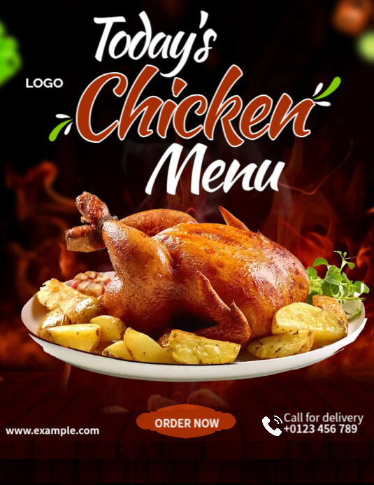 Chicken Menu Flyer Template | PosterMyWall