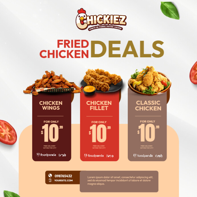 Chicken Menu Template | PosterMyWall