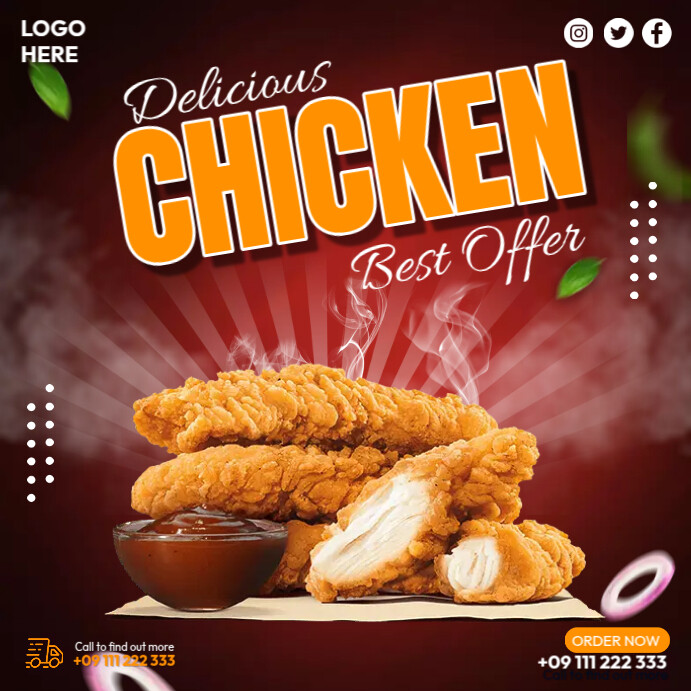 Chicken Menu Template | PosterMyWall