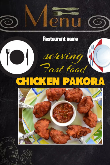 Chicken pakoda poster template | PosterMyWall