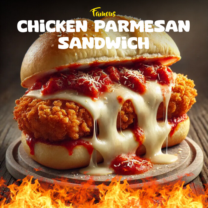 Chicken Parmesan Sandwich Instagram Ad Specia Template | PosterMyWall