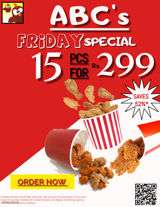 Chicken restaurant Template | PosterMyWall