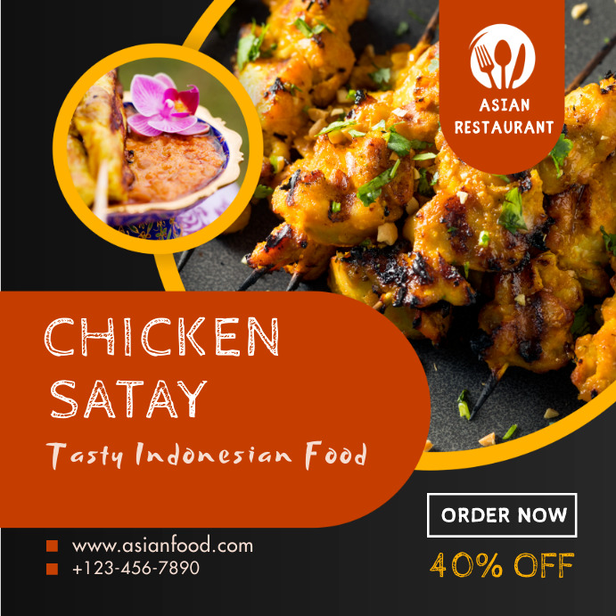 chicken satay Template | PosterMyWall