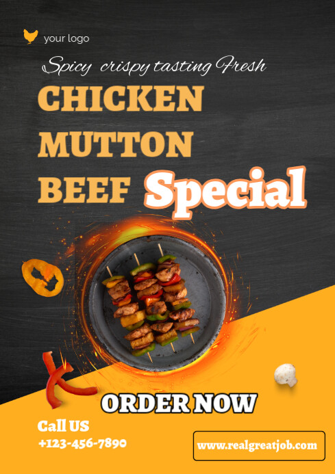 Chicken taste foodies create new one 2025 เทมเพลต | PosterMyWall