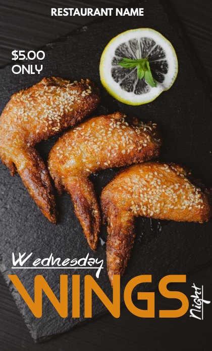 Chicken wing menu template | PosterMyWall