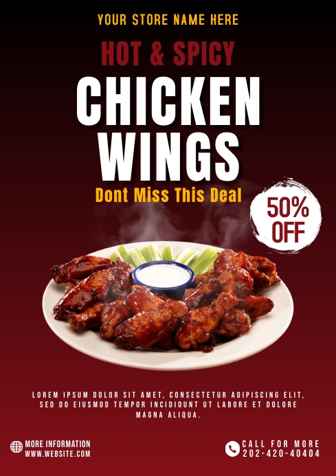 Copy of Chicken Wings | PosterMyWall