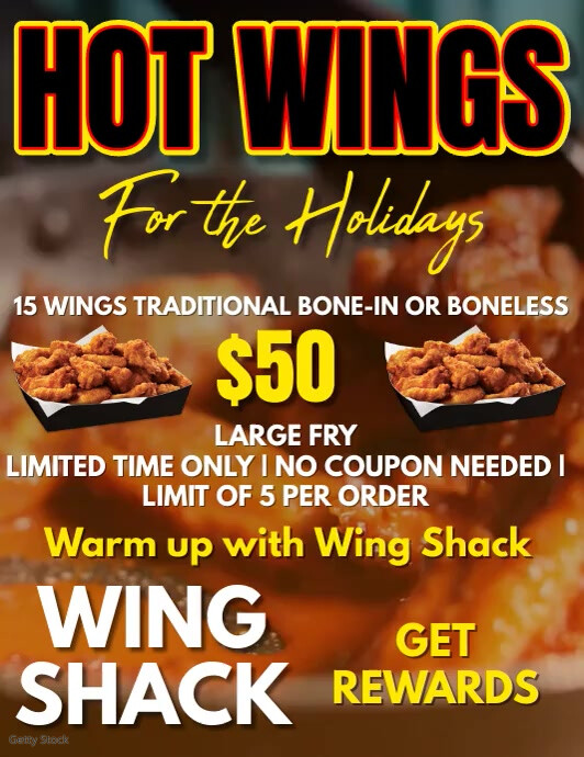 Chicken Wings Flyer Template | PosterMyWall