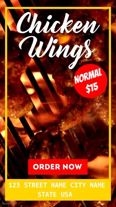 Chicken Wings Online sale Ad Template | PosterMyWall