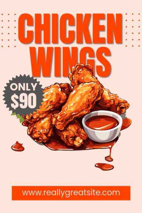 Copy of Chicken Wings Sale Poster | PosterMyWall