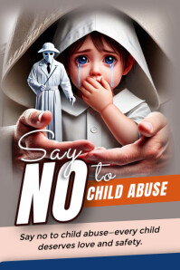 child abuse poster Template | PosterMyWall