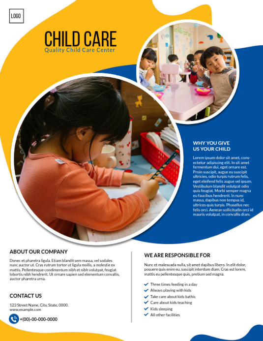 Child care flyer template | PosterMyWall