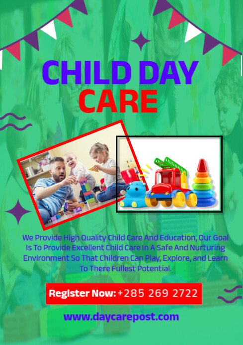 Child daycare services advert design template | PosterMyWall