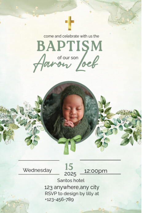 Child dedication, baptism presentation Template | PosterMyWall