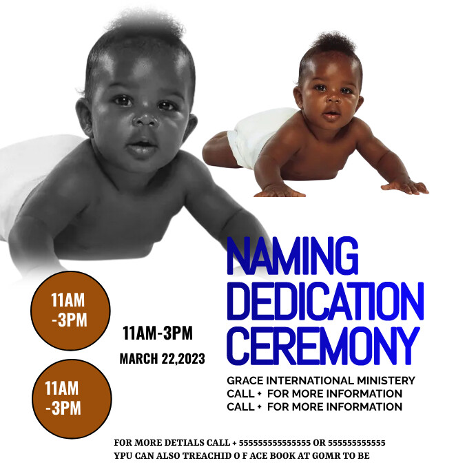 CHILD DEDICATION,NAMING CEREMONY, Template | PosterMyWall