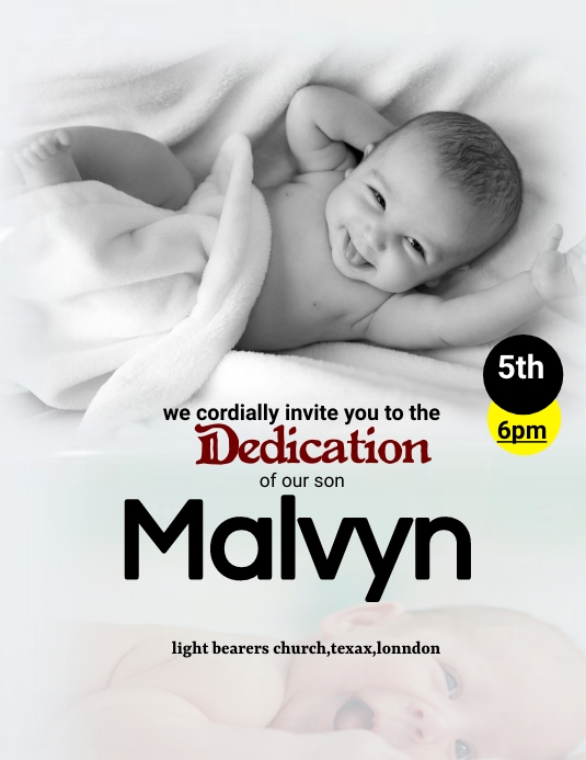 child dedication (1) Template | PosterMyWall