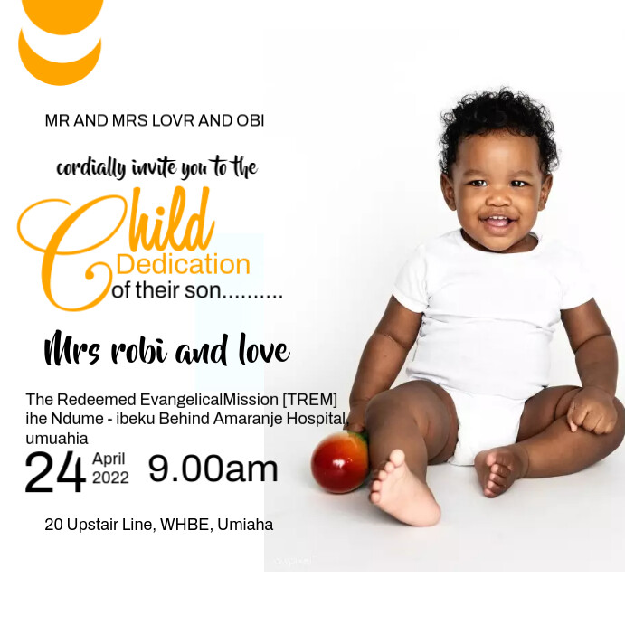 child dedication (1) Template | PosterMyWall