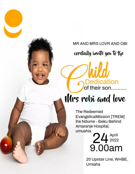 child dedication (1) Template | PosterMyWall