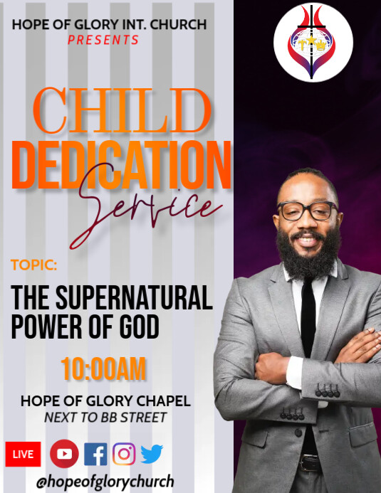 Child dedication Template | PosterMyWall