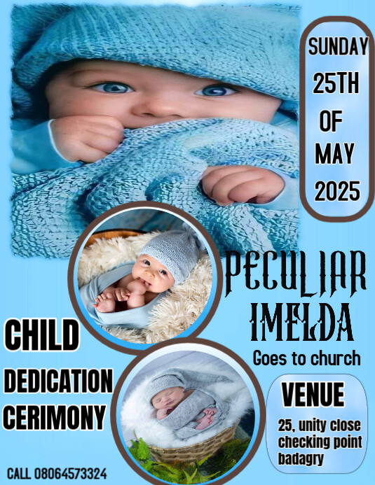 Child dedication Template | PosterMyWall