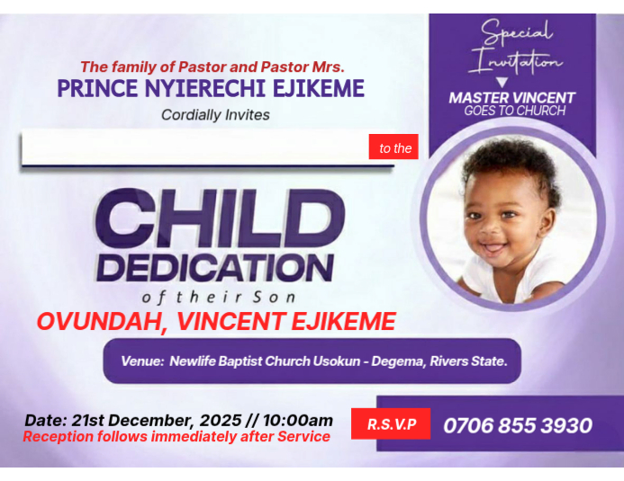Child Dedication flyer Template | PosterMyWall