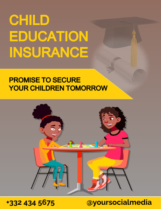 Child education insurance flyer Template | PosterMyWall