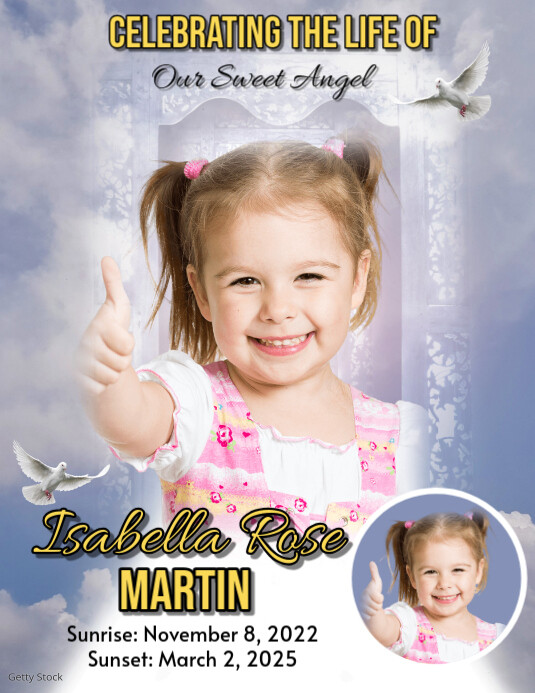 Child Funeral Template | PosterMyWall