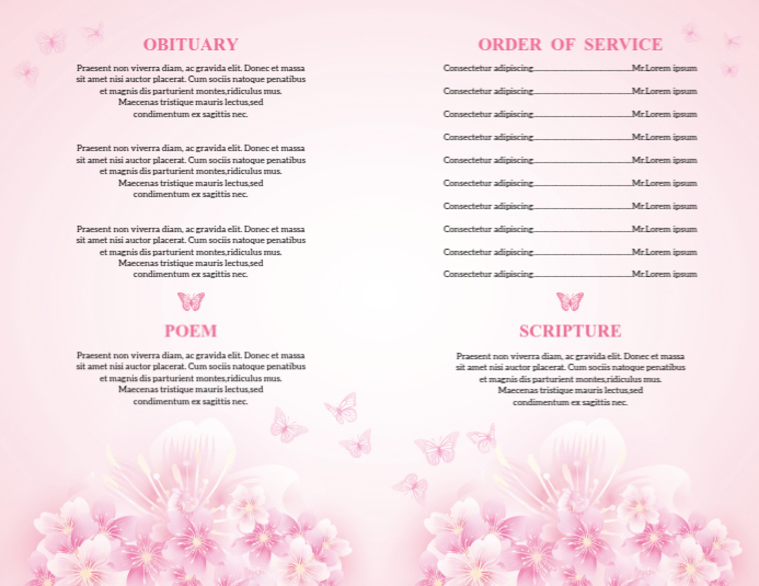 Copy of Child Funeral Service Program Template | PosterMyWall