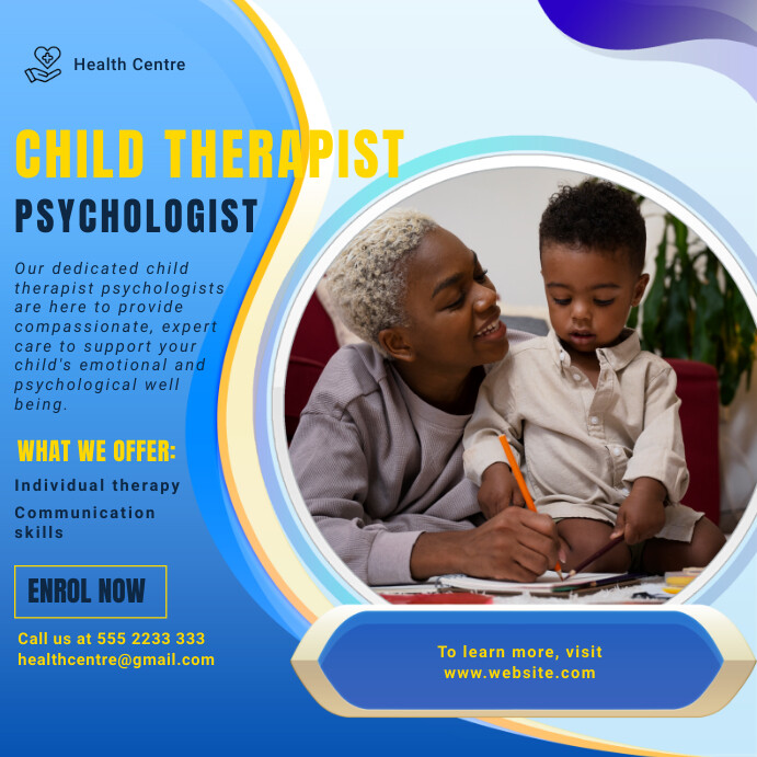 CHILD THERAPIST INSTAGRAM POST Templat | PosterMyWall