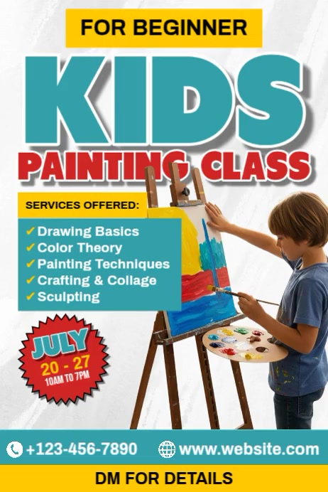 Children’s Art Workshop Template | PosterMyWall