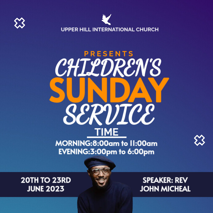 Copy of CHILDREN' SUNDAY SERVICE | PosterMyWall