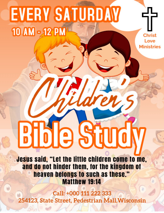 Copy of Children's Bible Study design | PosterMyWall