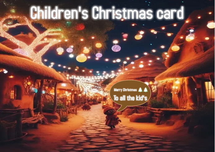 Children's Christmas card Template | PosterMyWall