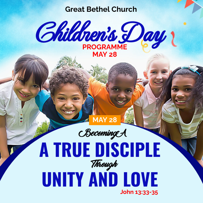 Children's Day Church Programme Template | PosterMyWall