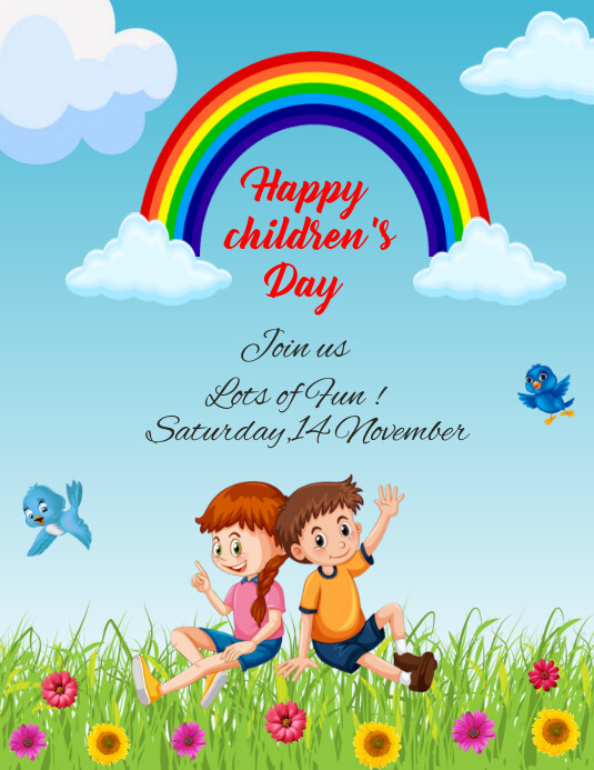 Children's day flyer, free template ad | PosterMyWall