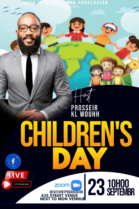 children's day flyer Template | PosterMyWall